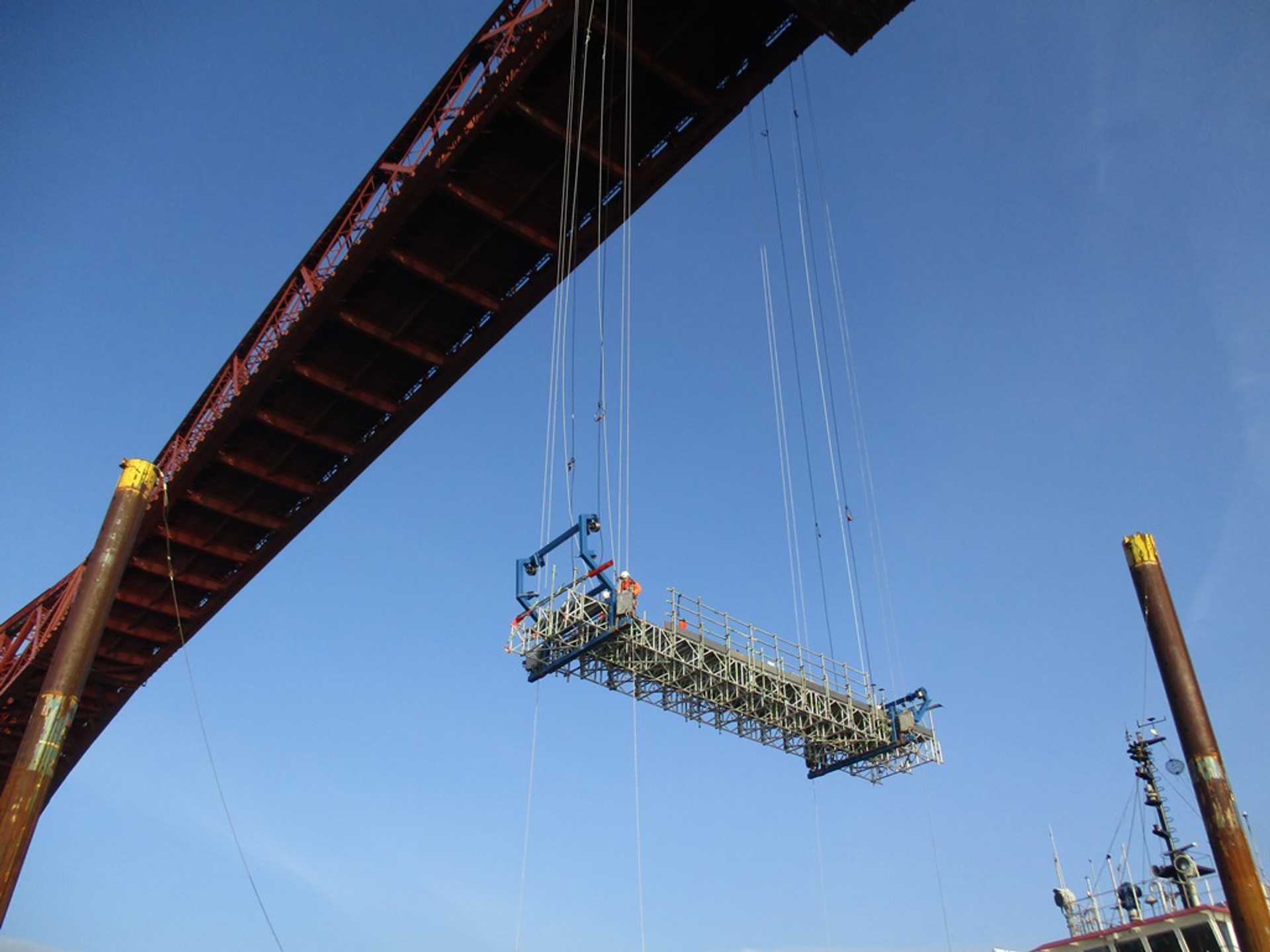 Gantry Installed to Support Forth Bridge Repairs